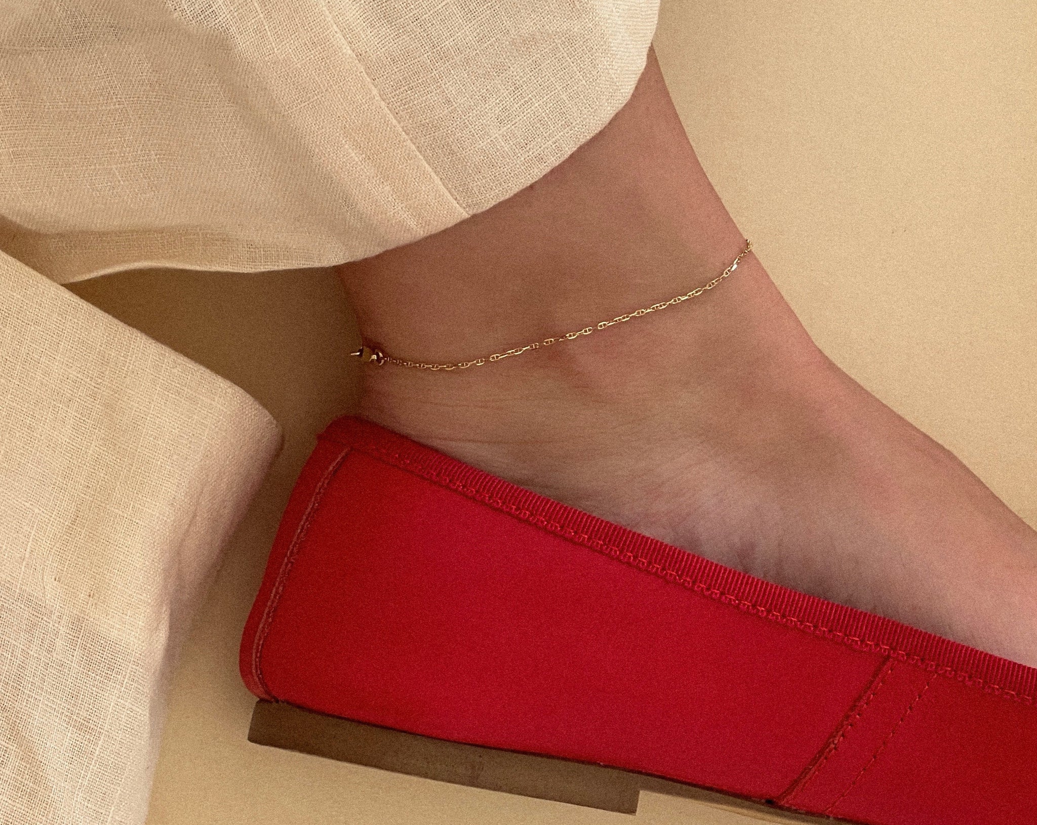 14K Everyday Anklet – BRENNAN