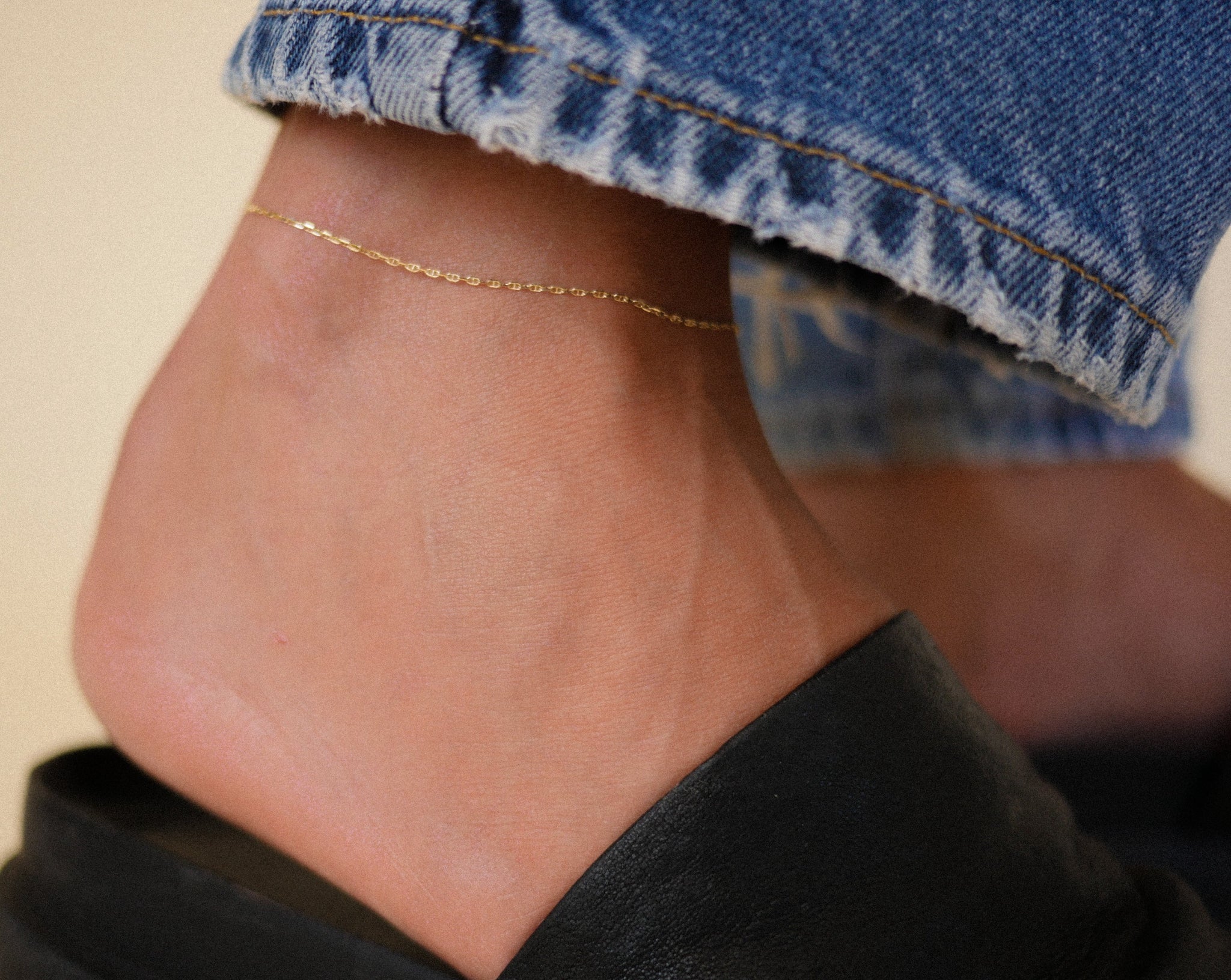 14K Everyday Anklet – BRENNAN